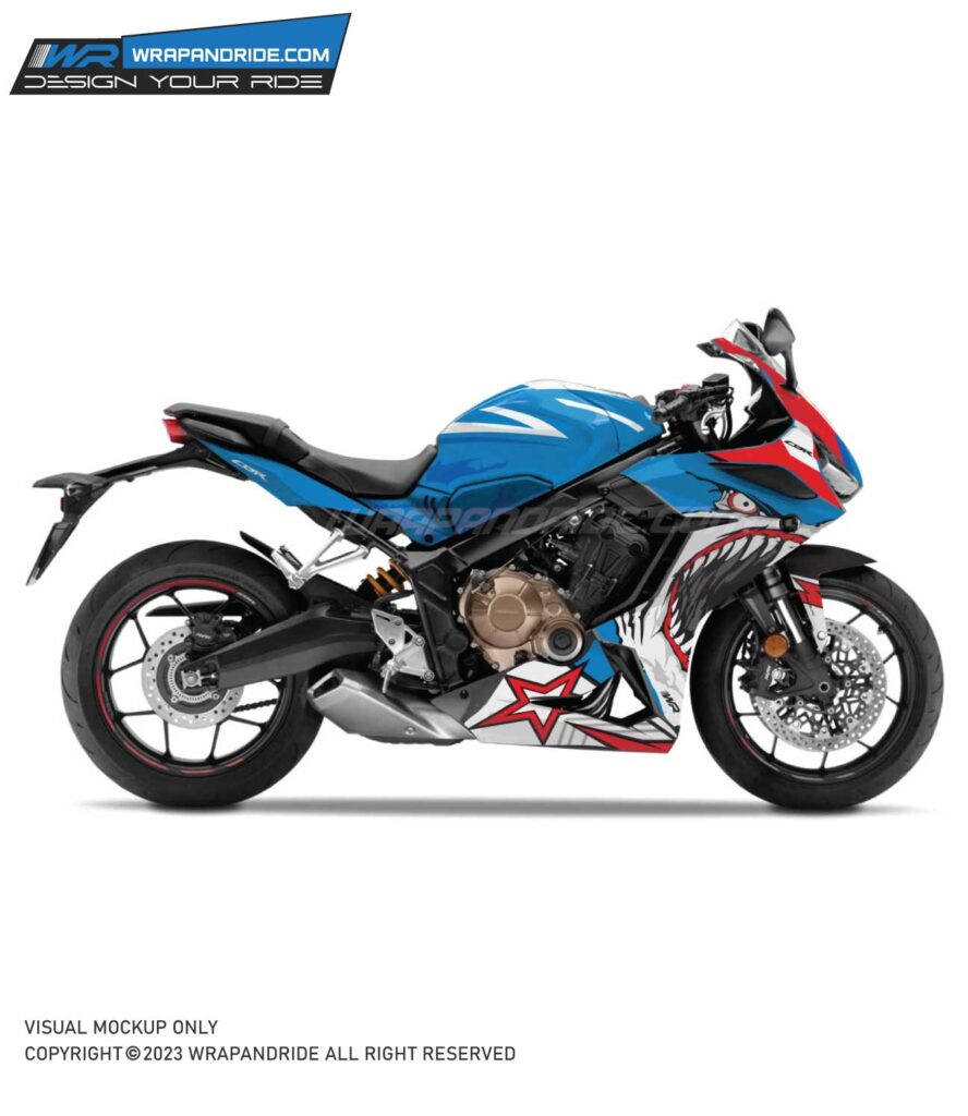 Honda CBR 650R Shark Edition 2019-2022 [Full Body Edge To Edge Wrap ...