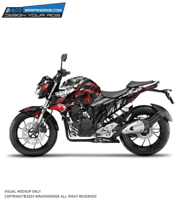 Yamaha FZ 25 Venom Design [Full Body Edge To Edge Wrap / Decal ...