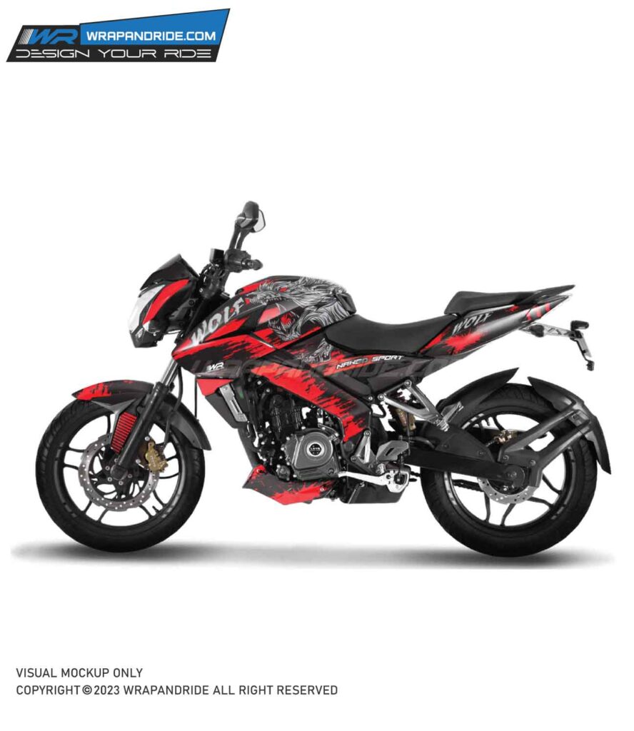 Pulsar NS Grey Wolf Design [Full Body Edge To Edge Wrap / Decal ...