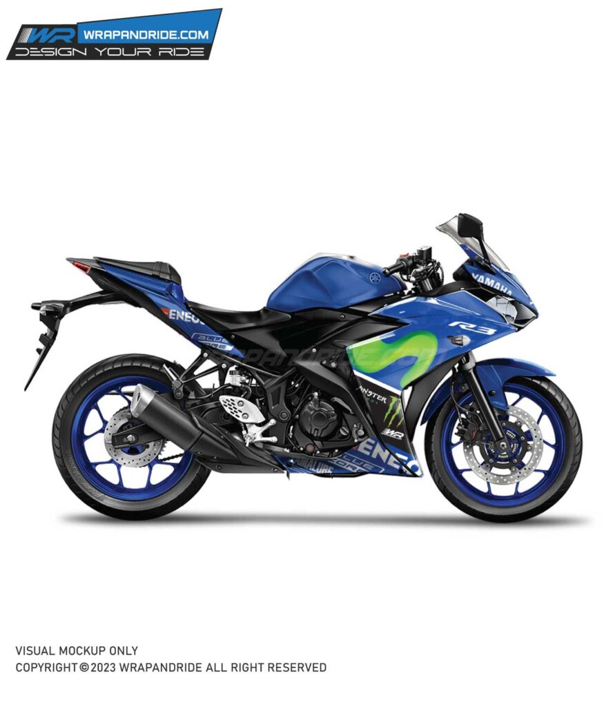 Yamaha R3 Movistar Edition [Full Body Edge To Edge Wrap / Decal ...