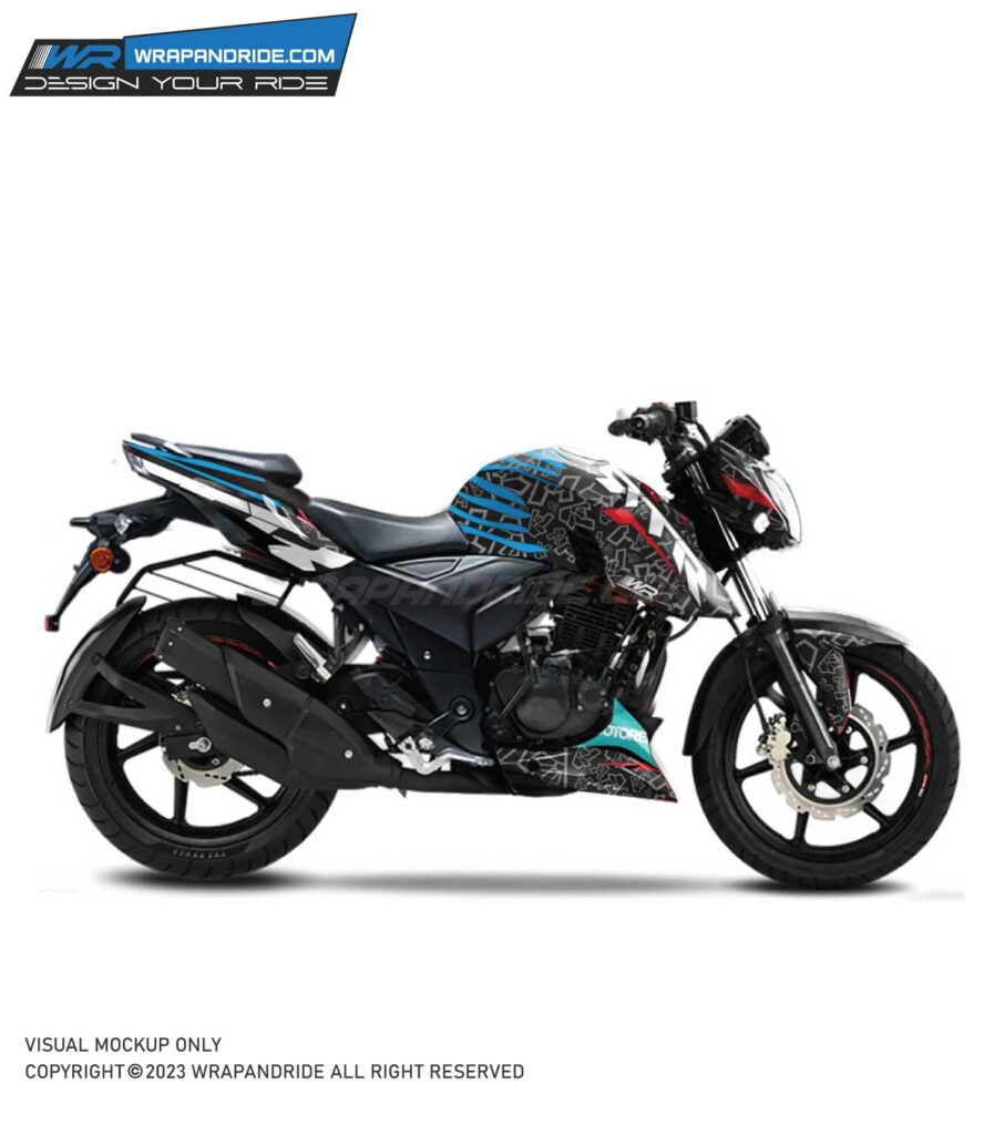 TVS Apache RTR Slashed Design 160/200 4V [Full Body Edge To Edge Wrap ...