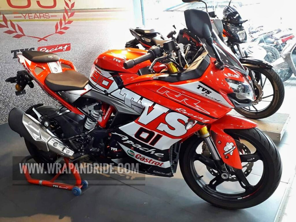 TVS Apache RR310 Official Design [Full Body Edge To Edge Wrap / Decal ...