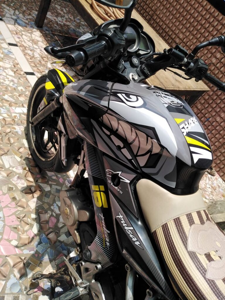 Pulsar NS Grey Shark Design [Full Body Edge To Edge Wrap / Decal ...