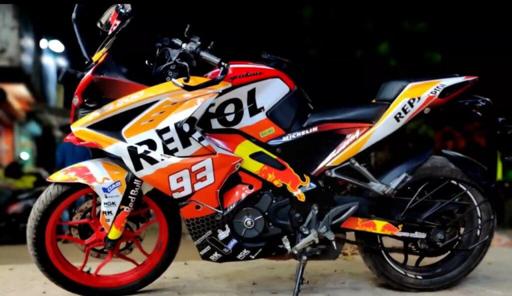 Pulsar RS 200 Repsol Design [Full Body Edge To Edge Wrap / Decal ...