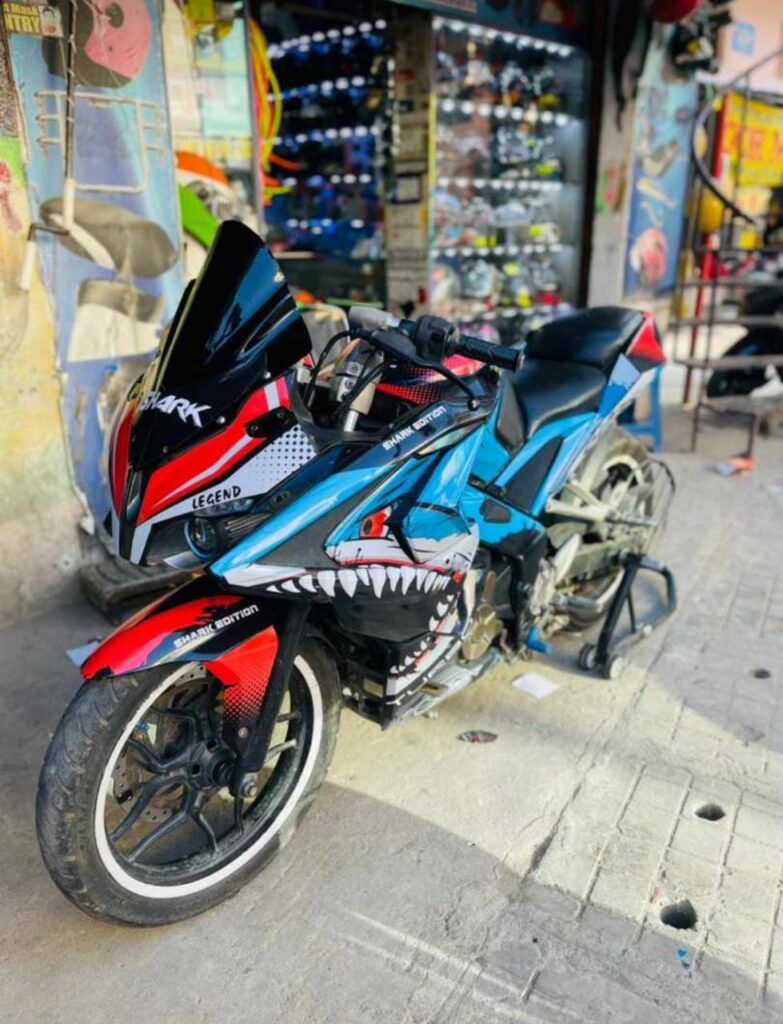 Pulsar RS 200 Sharkbite Design [Full Body Edge To Edge Wrap / Decal ...