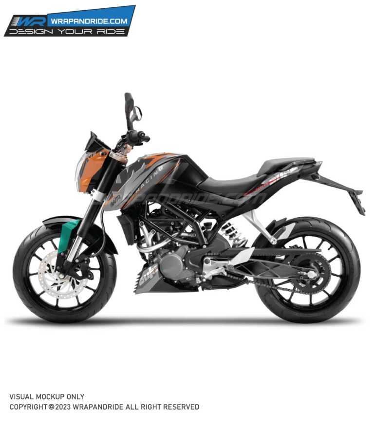 KTM Duke Akrapovic Design 125-200-390 (BS4-BS6) [Semi Body Wrap / Decal ...