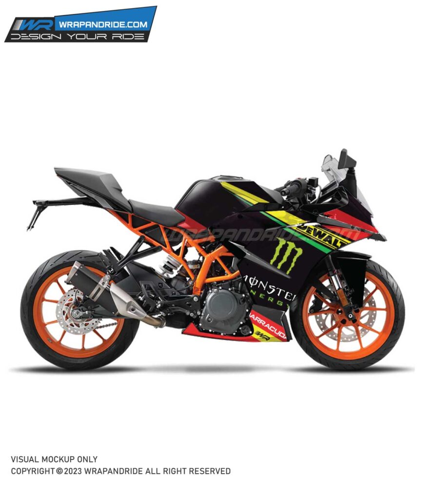 KTM Rc Raceblack Design 125-200-390 (BS4-BS6) [Full Body Wrap / Decal ...