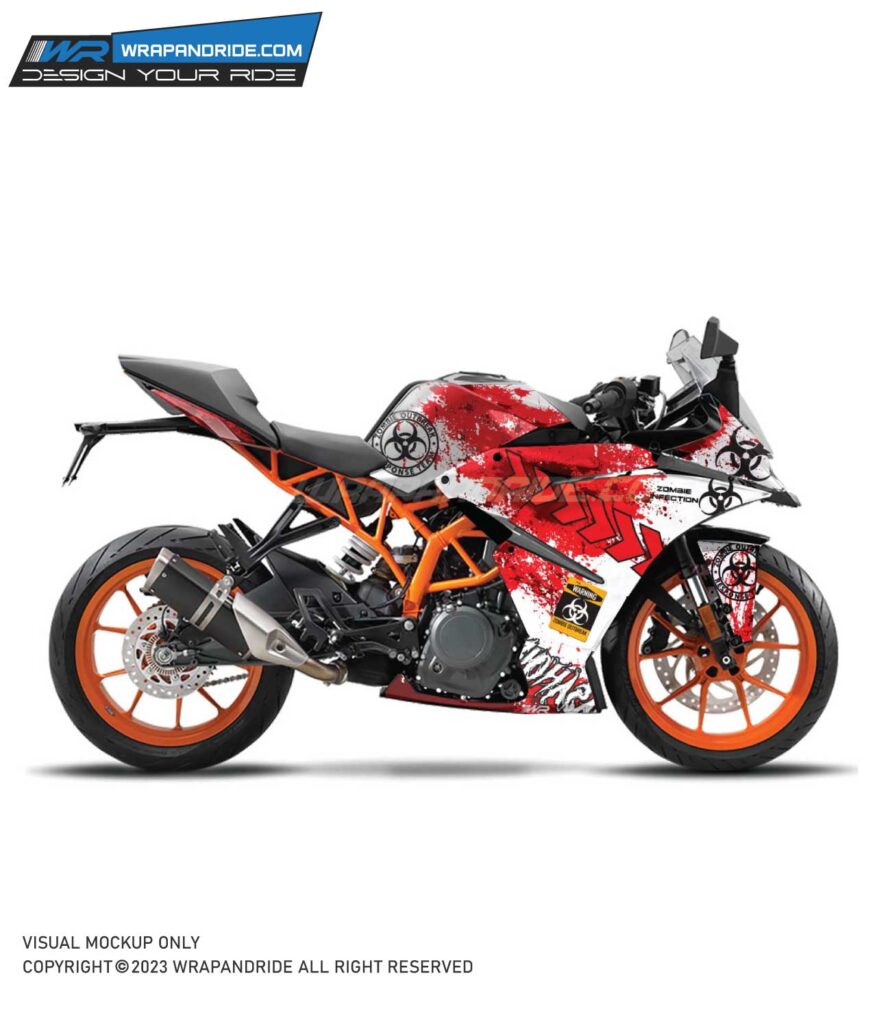 KTM Rc Zombie Design 125-200-390 (BS4-BS6) [Full Body Wrap / Decal ...