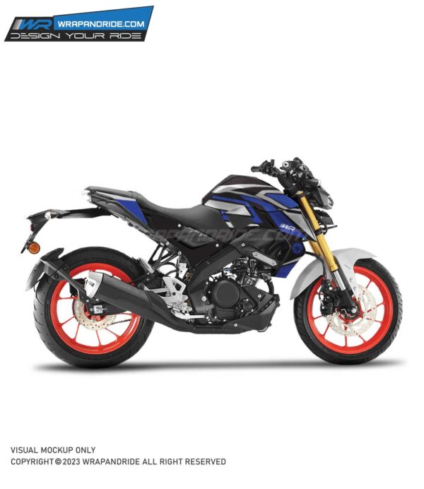 Yamaha MT 15 Bleed Blue Design [Full Body Edge To Edge Wrap / Decal ...