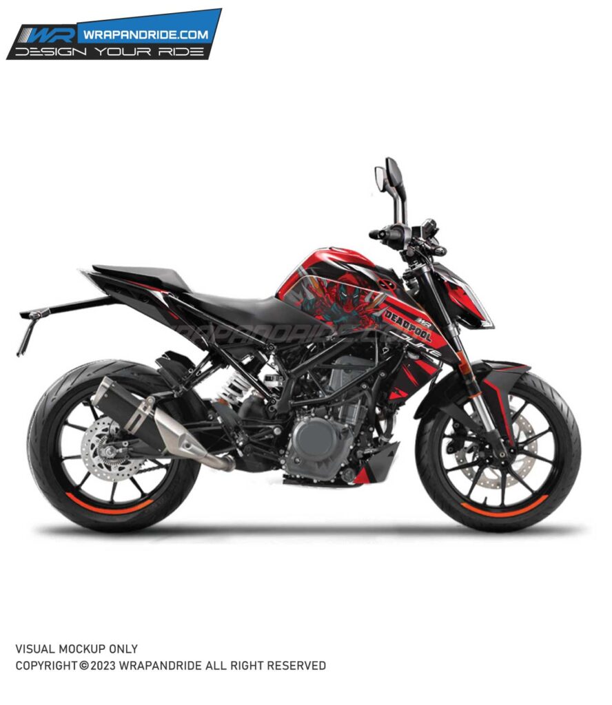 KTM Duke Deadpool Edition 125-200-250-390 (BS4-BS6) [Full Body Wrap ...