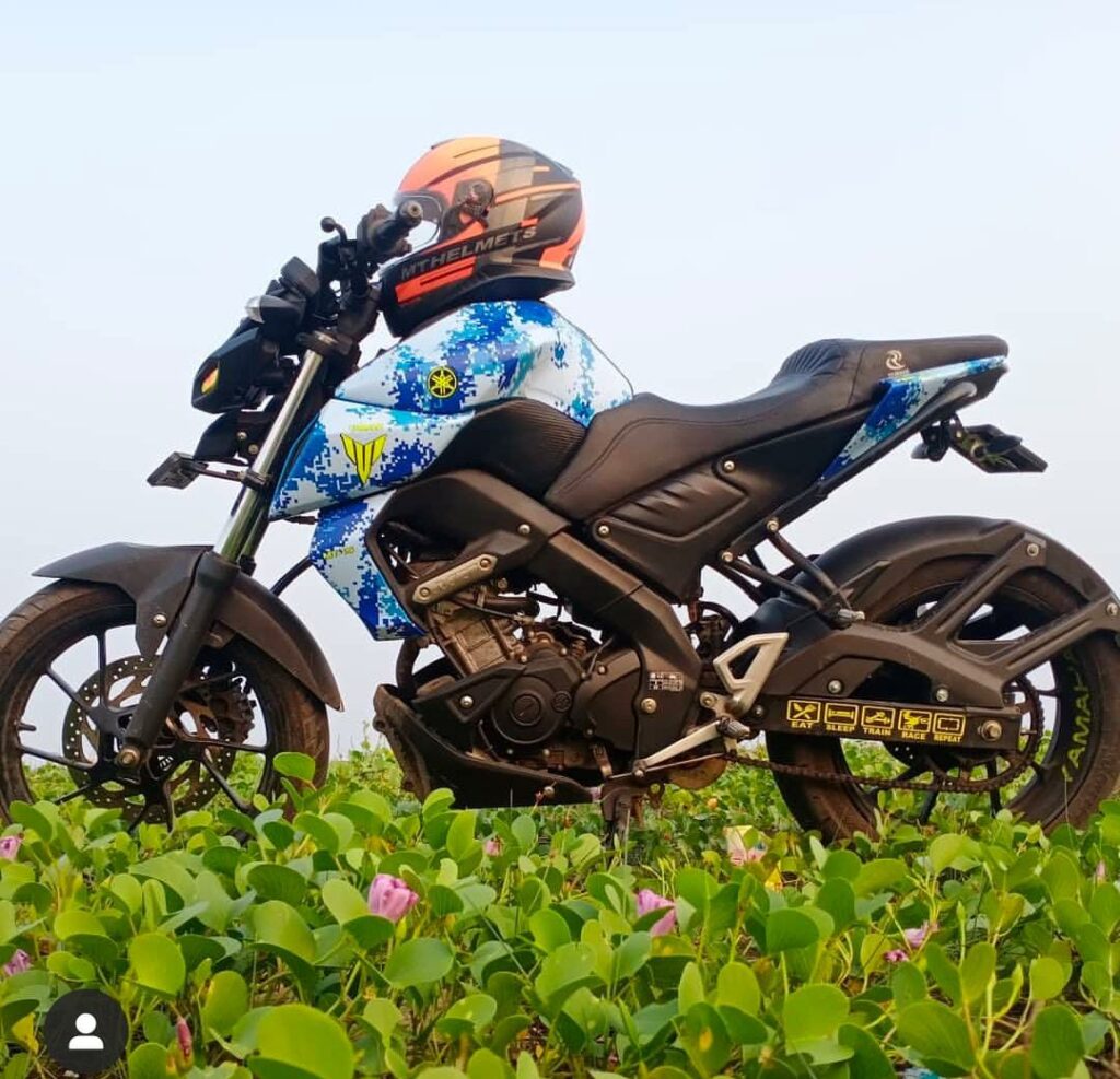 Yamaha MT 15 Blue Camo Design [Full Body Edge To Edge Wrap / Decal ...