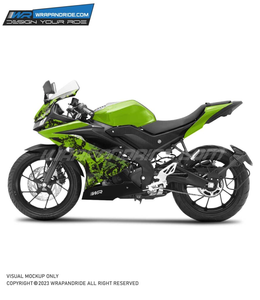Yamaha V3 Grunge Design [Full Body Edge To Edge Wrap / Decal / Sticker ...