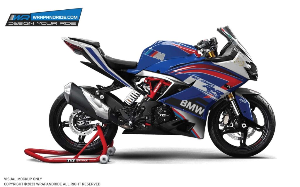 TVS RR310 BMW Race Design [Full Body Edge To Edge Wrap / Decal ...