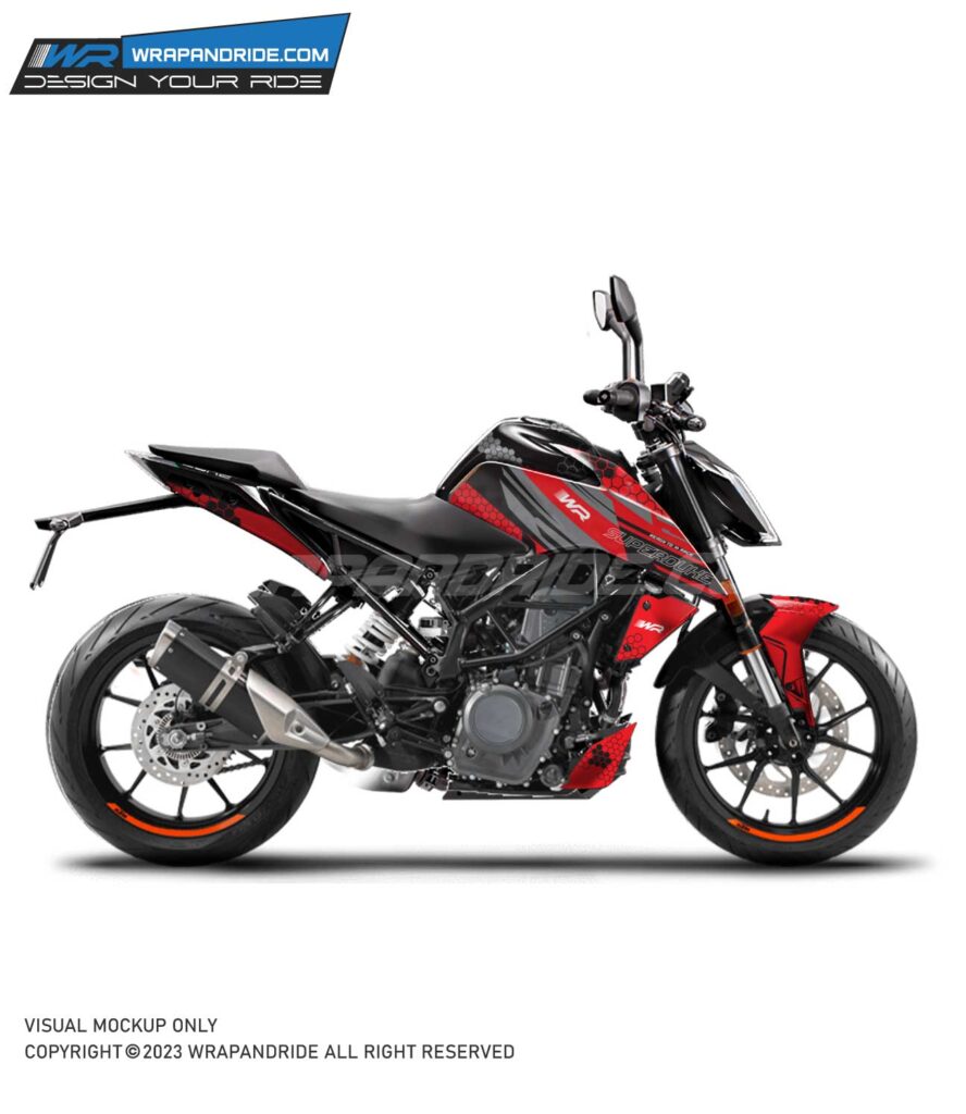 KTM Duke Redline Hexagon Design 125-200-250-390 (BS4-BS6) [Full Body ...