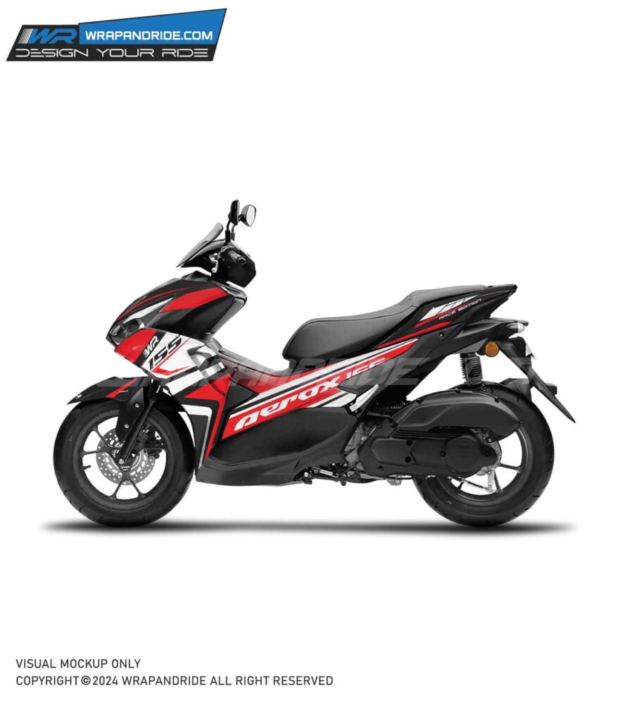 Yamaha Aerox Raceline Design [Full Body Edge To Edge Wrap / Decal ...